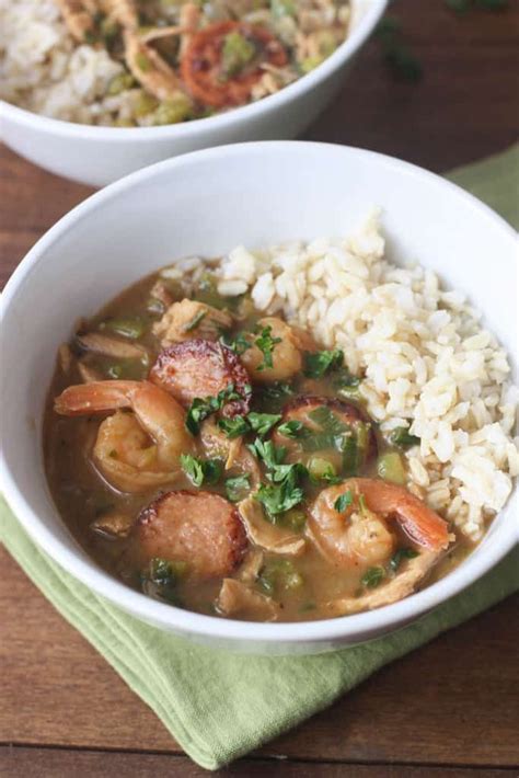 Authentic New Orleans Style Gumbo With Vegetables Chicken Sausage