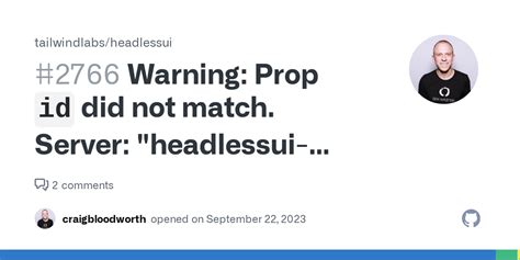 Warning Prop `id` Did Not Match Server Headlessui Listbox Button