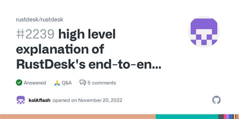 high level explanation of rustdesk s end to end encryption · rustdesk