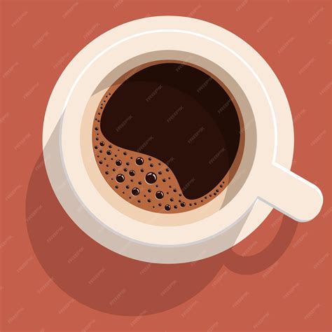 Adobe Illustrator의 커피 벡터 아트 평면 디자인 프리미엄 벡터