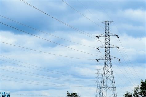 Premium Photo Highvoltage Transmission Towers Complex Steel Structures In Rural Areas Of Thailand