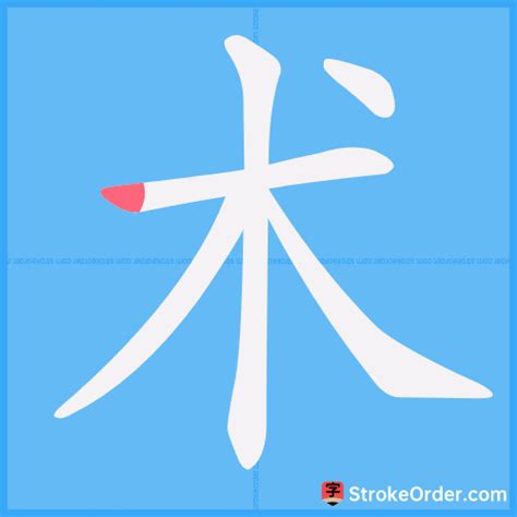 术 Chinese Stroke Order Animation 术 Chinese Stroke Order Animation