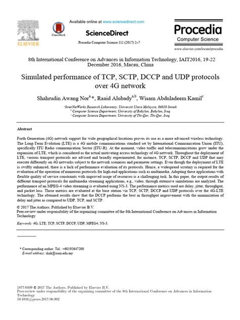 4g Network Protocols Pdf Computer Network Transmission Control