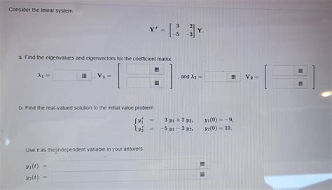 solved consider the linear system 3 y y 5 3 a find the