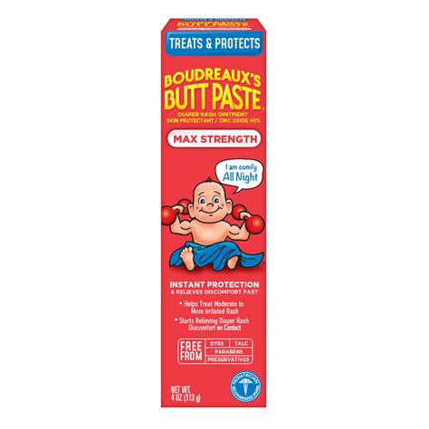 Boudreauxs Butt Paste Maximum Strength Diaper Rash Cream Ointment For