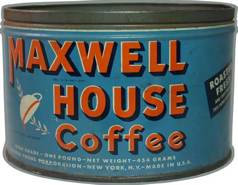 Maxwell House Coffee Can Shaped 19 Heavy Duty Usa Made Metal