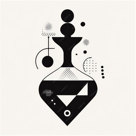 Abstract Geometric Shapes Circles Lines Dots Vector Illustration Premium Ai Generated Image