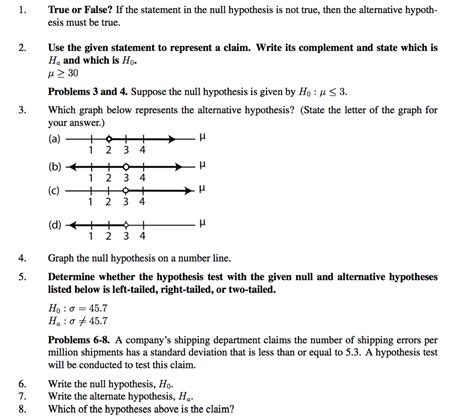 Solved If The Statement In The Null Hypothesis Is Not True Chegg