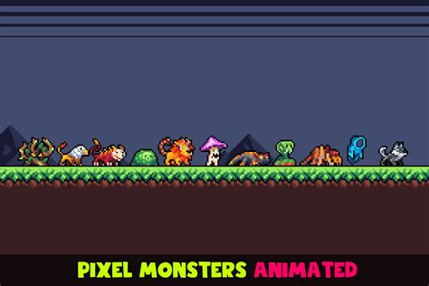 Pixel Monsters Animated Pack 2 2d Characters Unity Asset Store