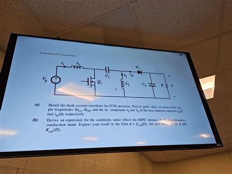 Solved In Below Spic Converter A Sketch The Diode Current