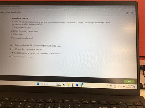 Solved Question 43 Of 50 A Client Has Asked For Your Help To