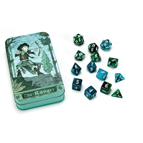 Rpg Class Dice The Ranger Set Tin 14 Dice
