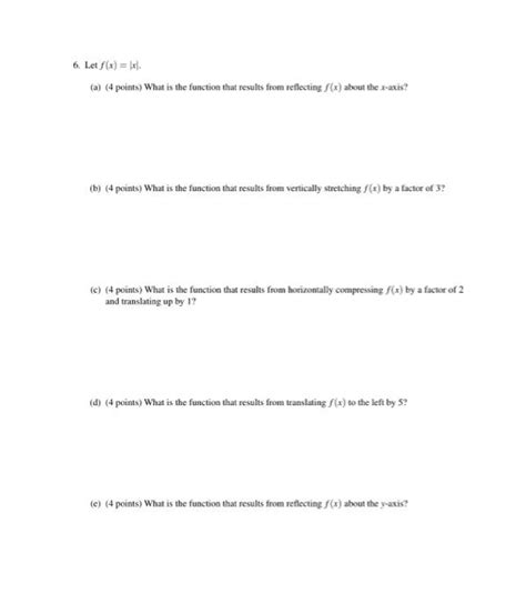Solved 6 Let Fx∣x∣ A 4 Points What Is The Function