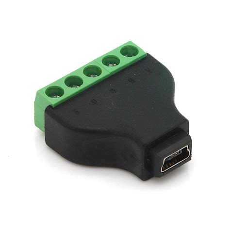 Adapter 5 Pin Terminal Block Mini Usb 2 0 Type B Socket Buy At Berrybase