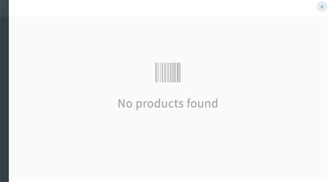 product table is hidden when no products are found · issue 162