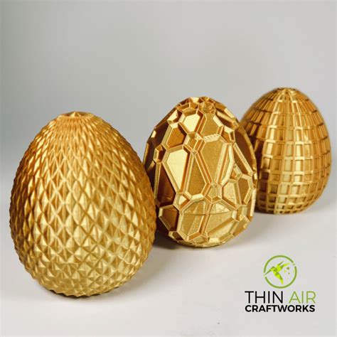 3d Printable Fancy Easter Egg Series 3 Designs By Thin Air 3d