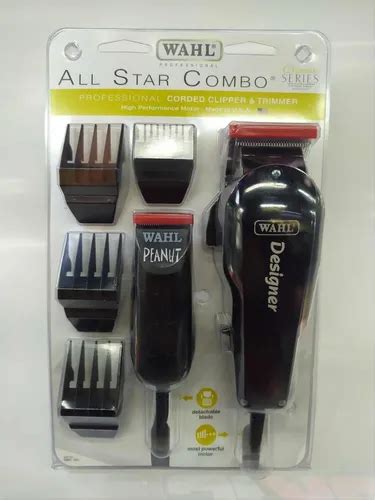 Wahl Combo All Star Barbera Patillera Profesional Original Negro