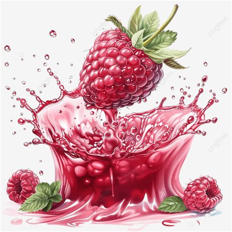 라즈베리 스플래시 만화 산딸기 튀김 과일 Png 일러스트 및 이미지 에 대한 무료 다운로드 Pngtree