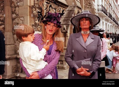 Jemima Khan With Her Son Sulaiman Aged 2 And Mother Lady Goldsmith