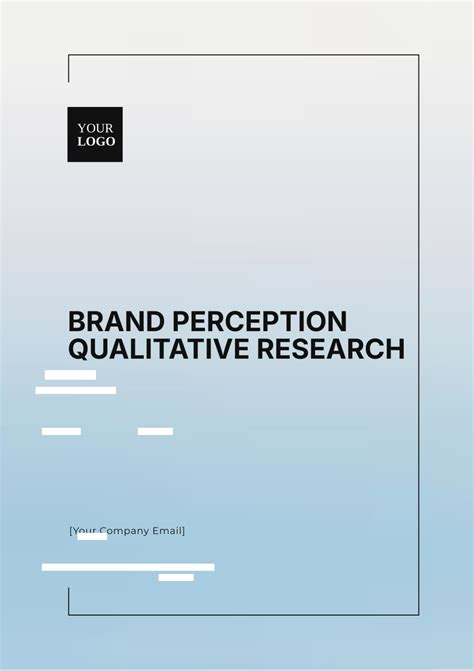 Free Brand Perception Qualitative Research Template To Edit Online