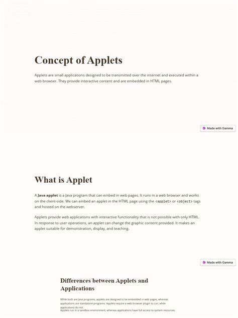 Concepts Of Applets Pdf Modelviewcontroller Java Programming