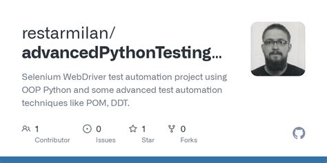 Github Restarmilan Advancedpythontestingseleniumeasy Selenium Webdriver Test Automation