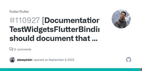 Documentation TestWidgetsFlutterBinding TakeException Should Document That It Can Also Return