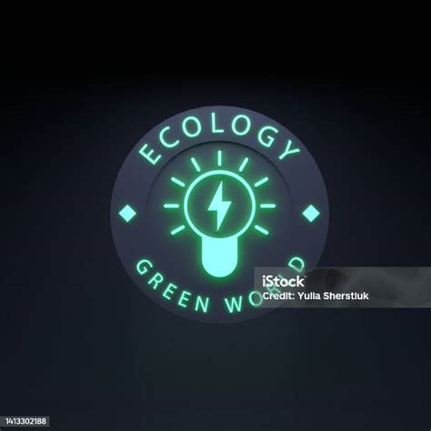 Eco를 테마로 한 네온 아이콘 생태학 개념 3d 렌더링 그림 0명에 대한 스톡 사진 및 기타 이미지 0명 구 그래픽 사용자 인터페이스 Istock