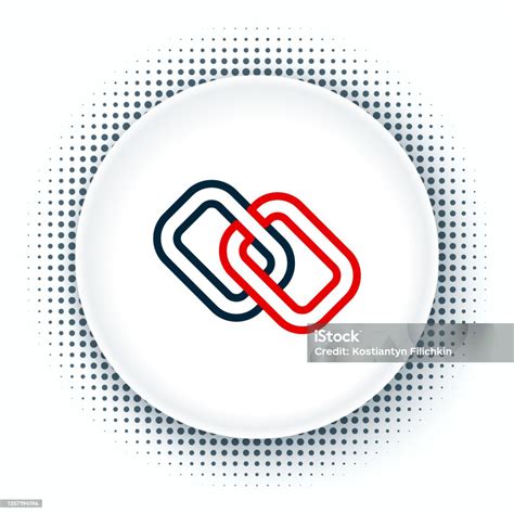 흰색 배경에서 격리된 라인 체인 링크 아이콘입니다 단일 링크 하이퍼링크 체인 기호입니다 다채로운 개요 개념 벡터 하이퍼링크에 대한 스톡 벡터 아트 및 기타 이미지 Istock