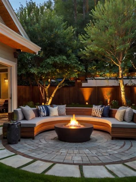 Elegant Patio Designs With Fire Pit For Outdoor Living