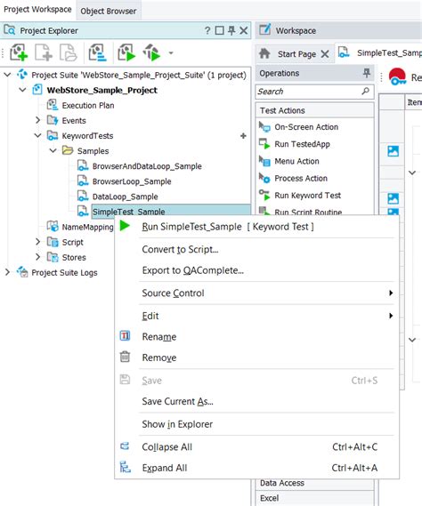 Tests Test Items And Test Cases Testcomplete Documentation
