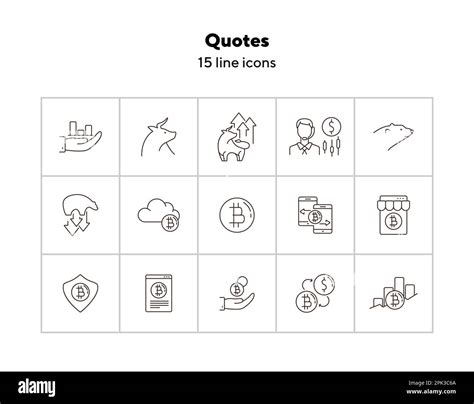 Quotes Line Icon Set Stock Vector Image And Art Alamy