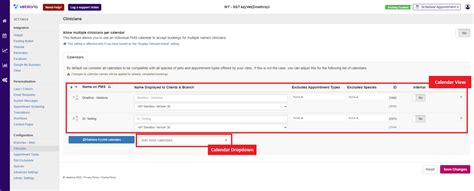 How Do I Add Or Remove Clinicians Or Calendars For Online Booking