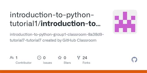 GitHub Introduction To Python Tutorial Introduction To Python Group Classroom A D