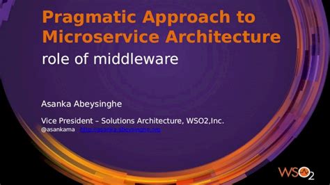Pptx Pragmatic Approach To Microservice Architecture Role Of