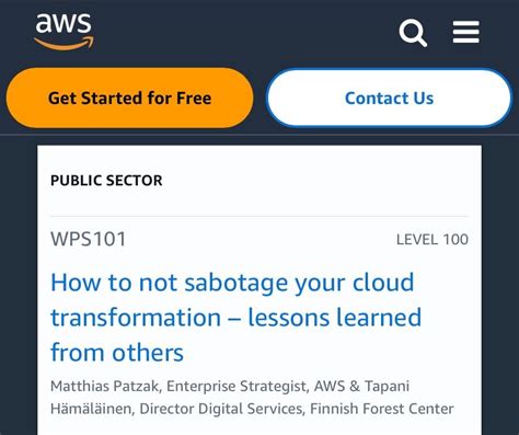 Matthias Patzak On Linkedin Awssummit
