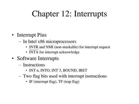 PPT Chapter 12 Interrupts PowerPoint Presentation Free Download ID 5148313