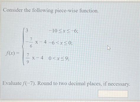 solved consider the following piece wise function