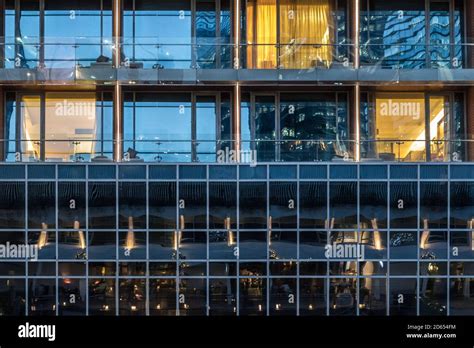 Glass Building Facade Night