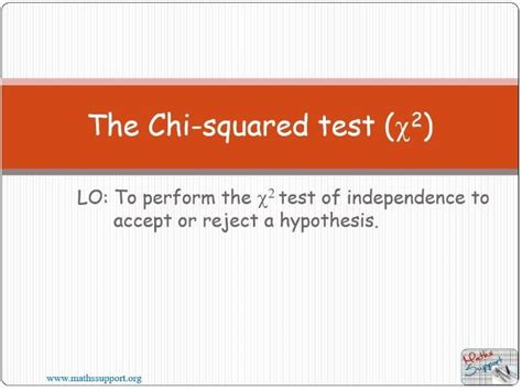 Chi Squared Test For Independence Teaching Resources