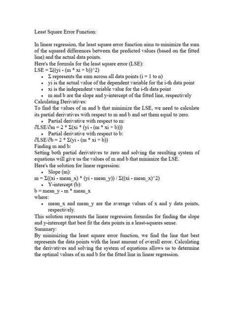 least square pdf least squares errors and residuals