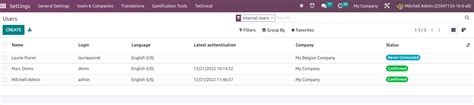 7 2 User Menu Admin Settings Odoo 16 Accounting Book