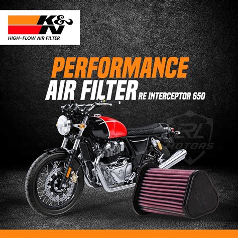 Kandn Air Filter For Royal Enfield Interceptor 650continental Gt 650 B