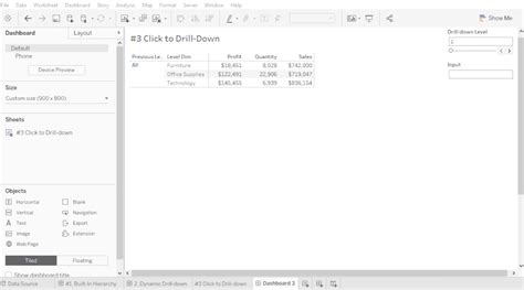 how to build a click to drill down pivot table in tableau phdata