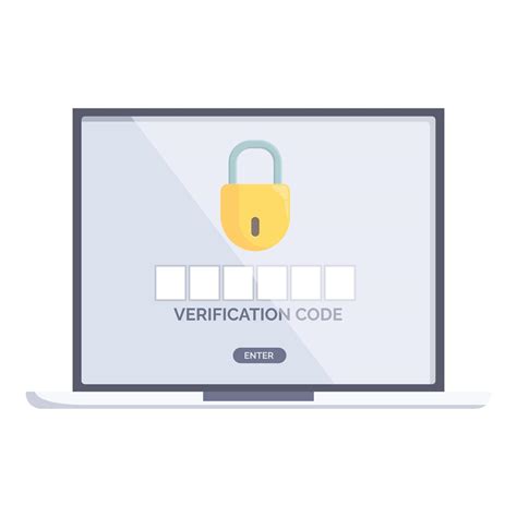 Laptop Showing Verification Code Interface With Padlock Icon 50041623 Vector Art At Vecteezy