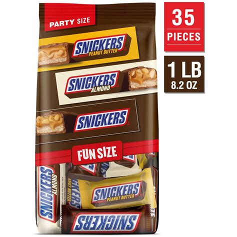 Snickers Variety Assortment 24 02 Oz Fun Size Milk Chocolate Bars