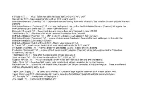 Sap Apo Snp Keyfigures Pdf