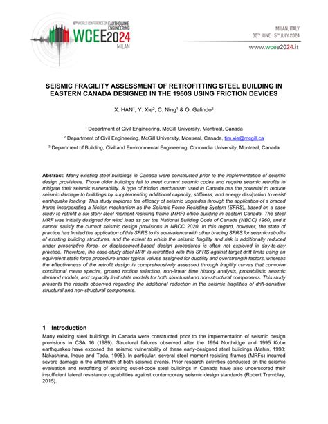 Pdf Seismic Fragility Assessment Of Retrofitting Steel Building In