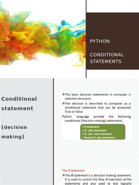 Conditional Stmt Cs Pdf Teaching Methods And Materials Computers