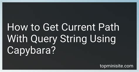 how to get current path with query string using capybara in 2025